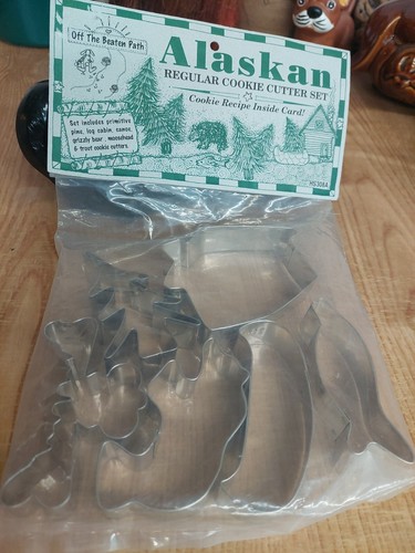 Off the Beaten Path 6 cookie cutters pine log cabin canoe bear trout ...