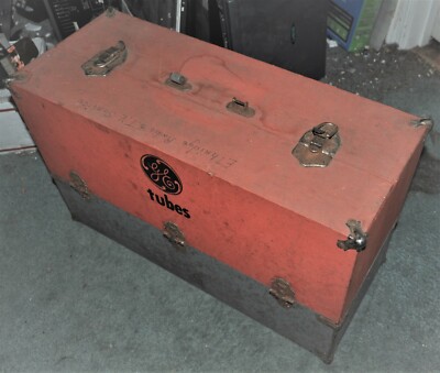 GE TV RADIO SERVICEMAN TUBE CADDY WITH 150+ SCRAP TUBES VINTAGE SURPLUS ...