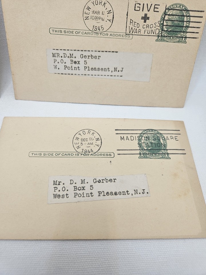 Vtg Jack Rubin NY Stamp Dealer Price List Lot Of 4 Postmarked 1944 & 45 ...