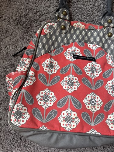 Petunia Pickle Bottom Red, Gray Abd Cream Diaper Bag | eBay