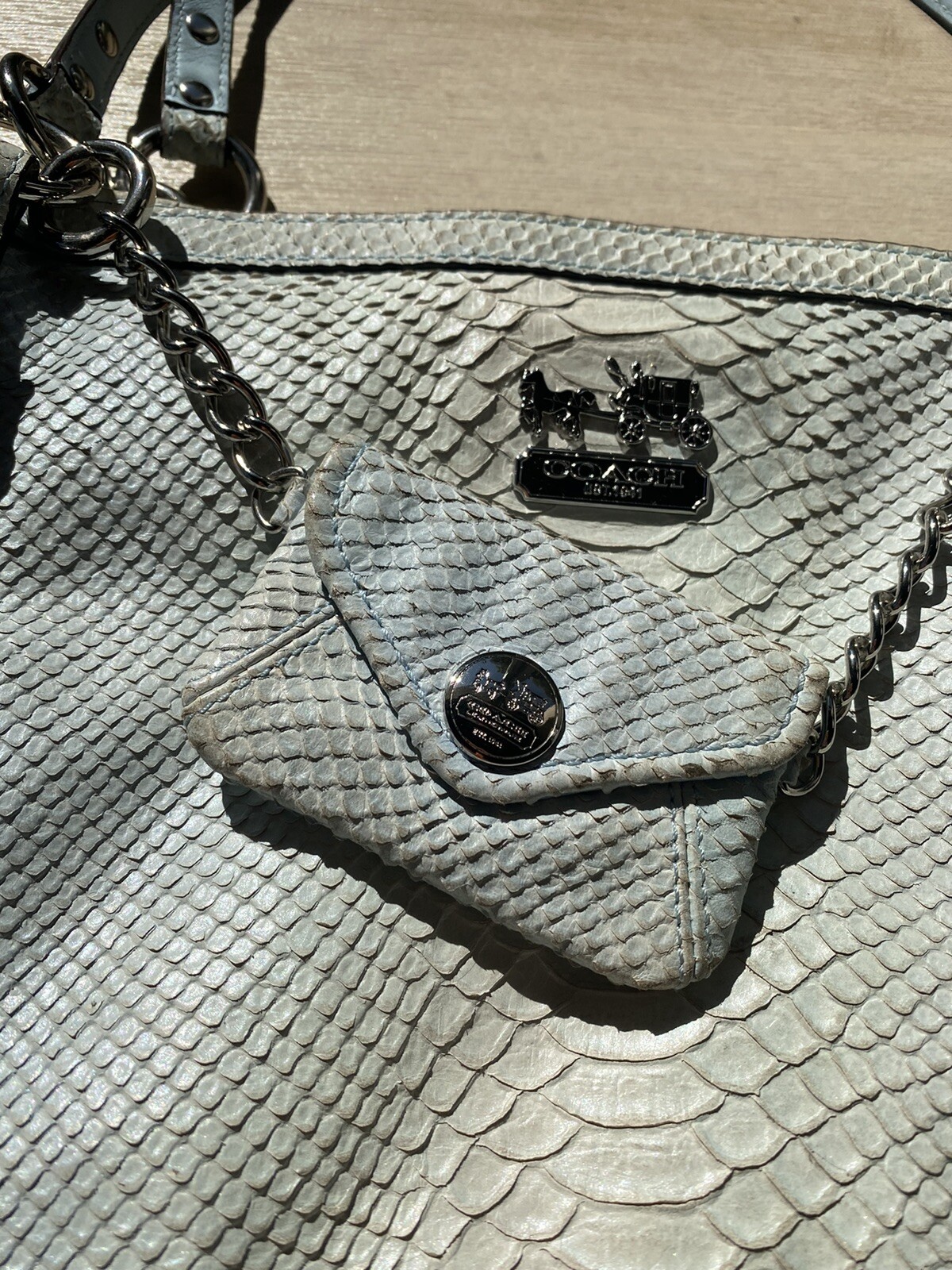 Coach Snakeskin Handbag - Gem