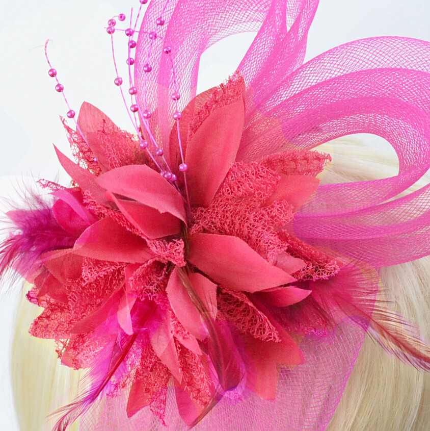 Spring Race Racing Party Melbourne Cup Feather Fascinator Headband Clip ...