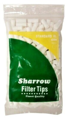 2 x BAGS STANDARD XL EXTRA LONG CIGARETTE FILTER TIPS 8mm SHARROW 200 ...