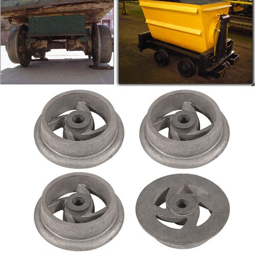 4Pack Mining Ore Car Small Track Mine Cart Wheel-Cast Iron 7 1/4 Dia ...