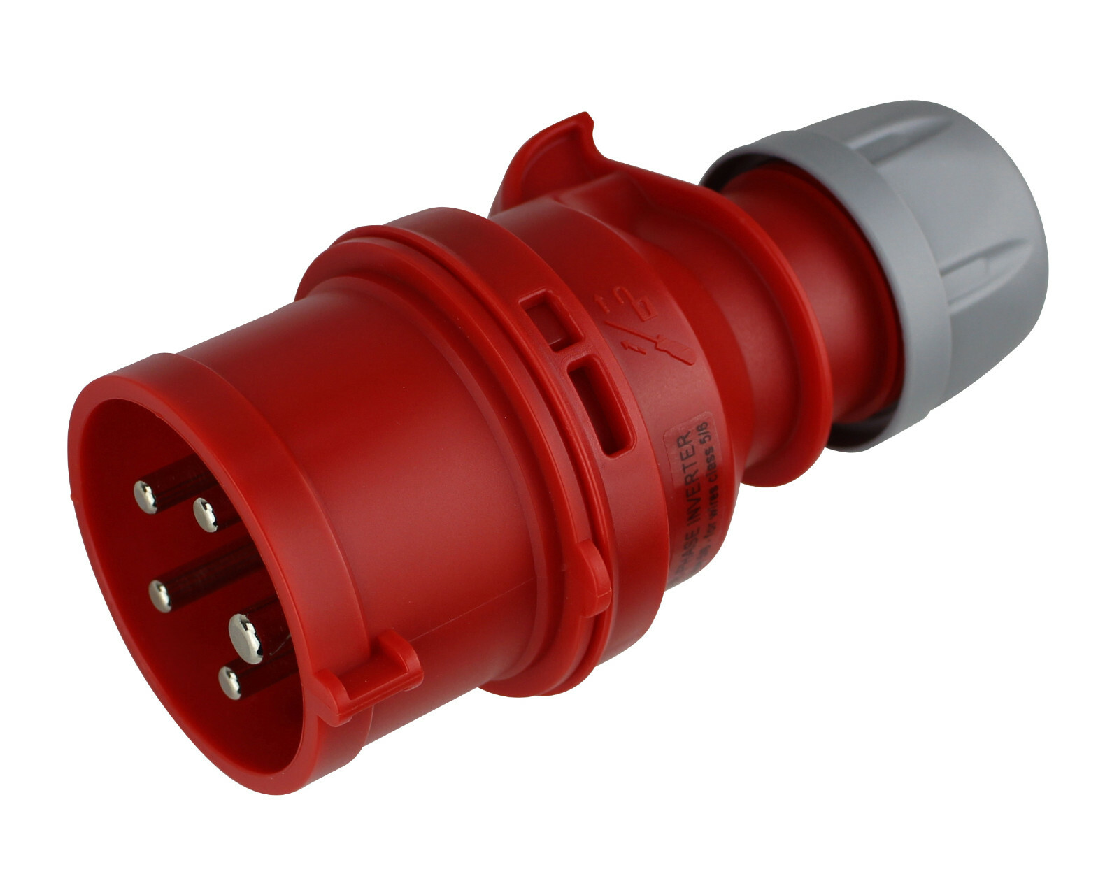 CEE-Stecker 400V 16A rot 5-polig mit Phasenwender Shark Gerätestecker ...