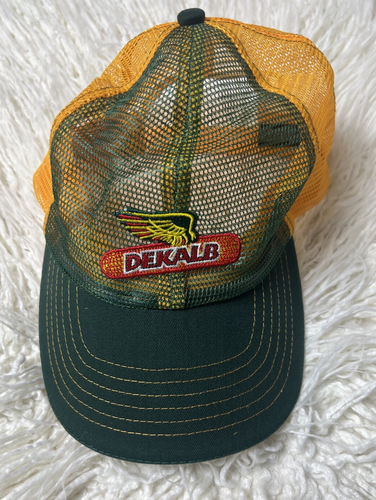 DEKALB SEED Green & Yellow FullMesh Trademark Logo Cap Hat New Ballcap ...
