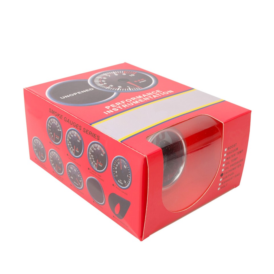 Hiwowsport Car 2" 52mm Tachometer Tacho Gauge White Digital LED 0~10000 ...