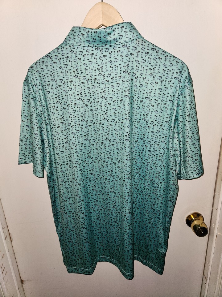 Maelreg Performance Polo Mint Seaside Palm Size Large | eBay