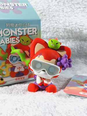Ali Fox Monster Babies Worm Mini Figure Blind Box Collectible Cute ...