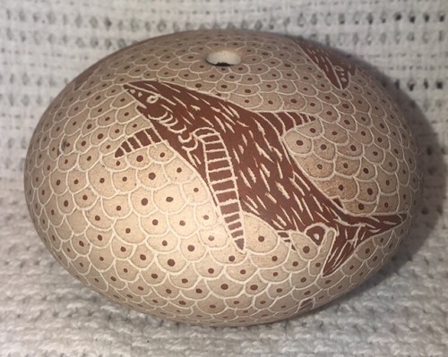 Authentic Signed Vidal Corona Shark Mata Ortiz Olla Pottery Bud Vase ...
