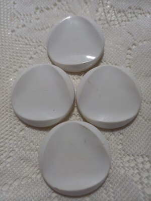 4 Large Vintage White Shank Buttons. Approx 37 mm | eBay Australia