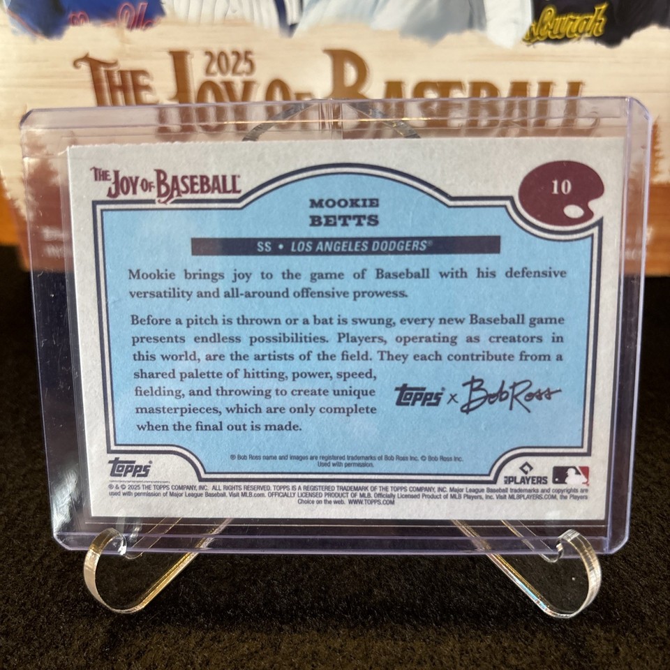 2025 Topps X Bob Ross The Joy Of Baseball Mookie Betts Base Card #10 ...
