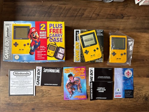 Game Boy Pocket (Yellow) - Console, Box And Additional Box And Manuals ...