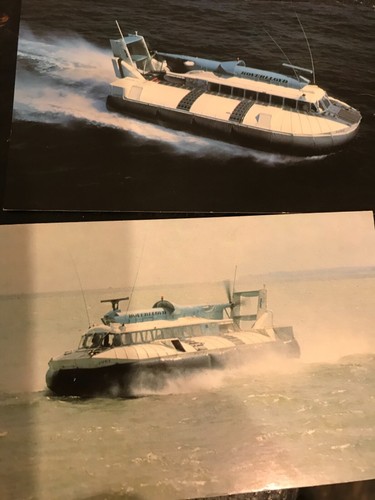 Hoverlloyd postcards Kent Hovercraft channel ferry Ramsgate harbour ...