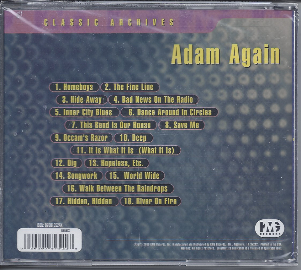 Adam Again-Homeboys/Dig CD Christian Rock/Alternative (Brand New ...