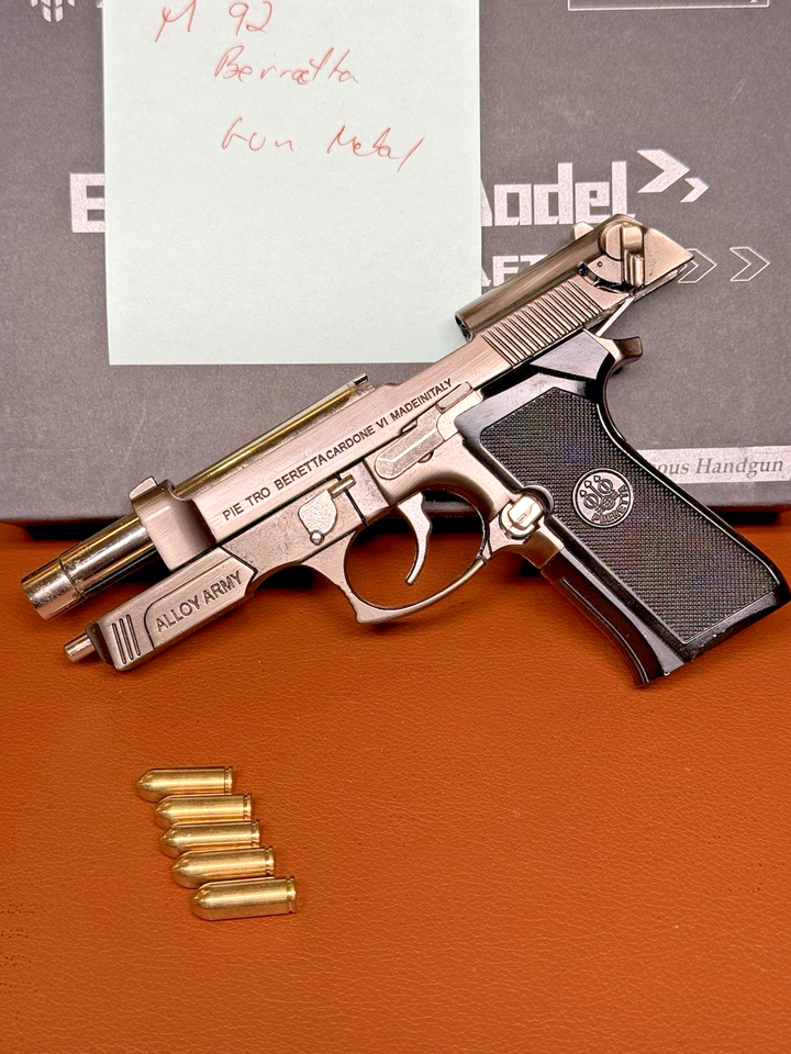 ALLOY Army Beretta M92 A1 Shell Eject COLLECTORS Toy Gun 1:2 Metal High ...