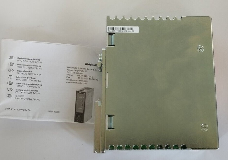 1469480000 Weidmuller PRO ECO DIN Rail Power Supply 120W,24V,5A | eBay