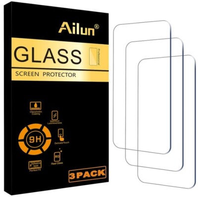Ailun Glass Screen Protector for iPhone 16 iPhone 15 / 15 Pro-6.1 Inch ...
