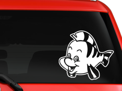 Flounder fish Disney Character Fairy Tale Children decal sticker 6 ...