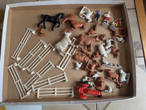 Vintage 1950 Tin Litho Sunnyfield Farms Playset Ohio Art Animals ...