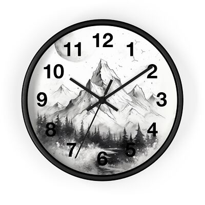 Mountain Clock | Mountain Lover Gift | Hiker Gift | Forest Clock Cabin ...