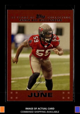 2007 Topps #274 Cato June Copper #/2007 Tampa Bay Buccaneers | eBay