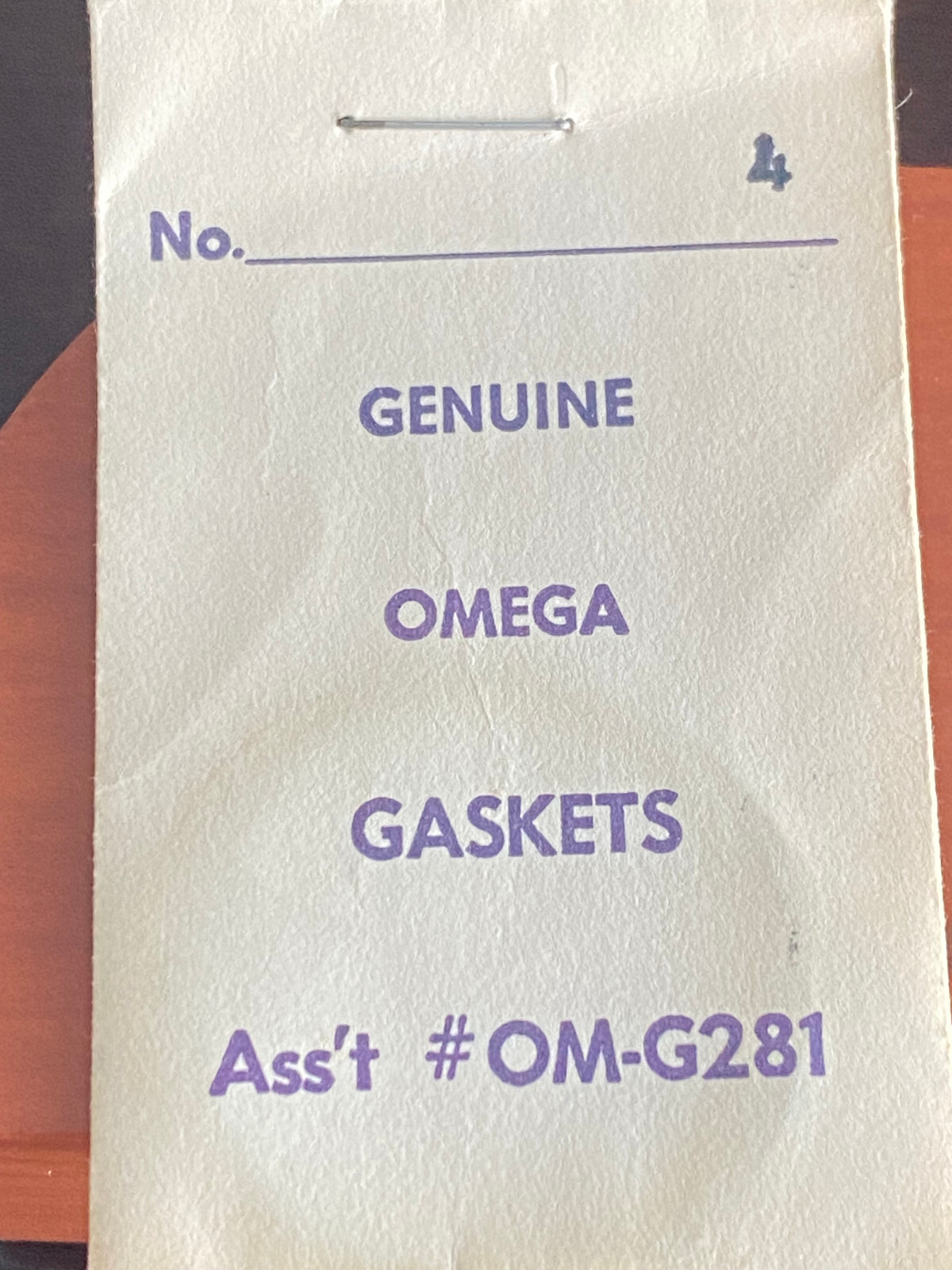 VINTAGE N.O.S. OMEGA GENUINE GASKET FOR # OM-G281 | eBay
