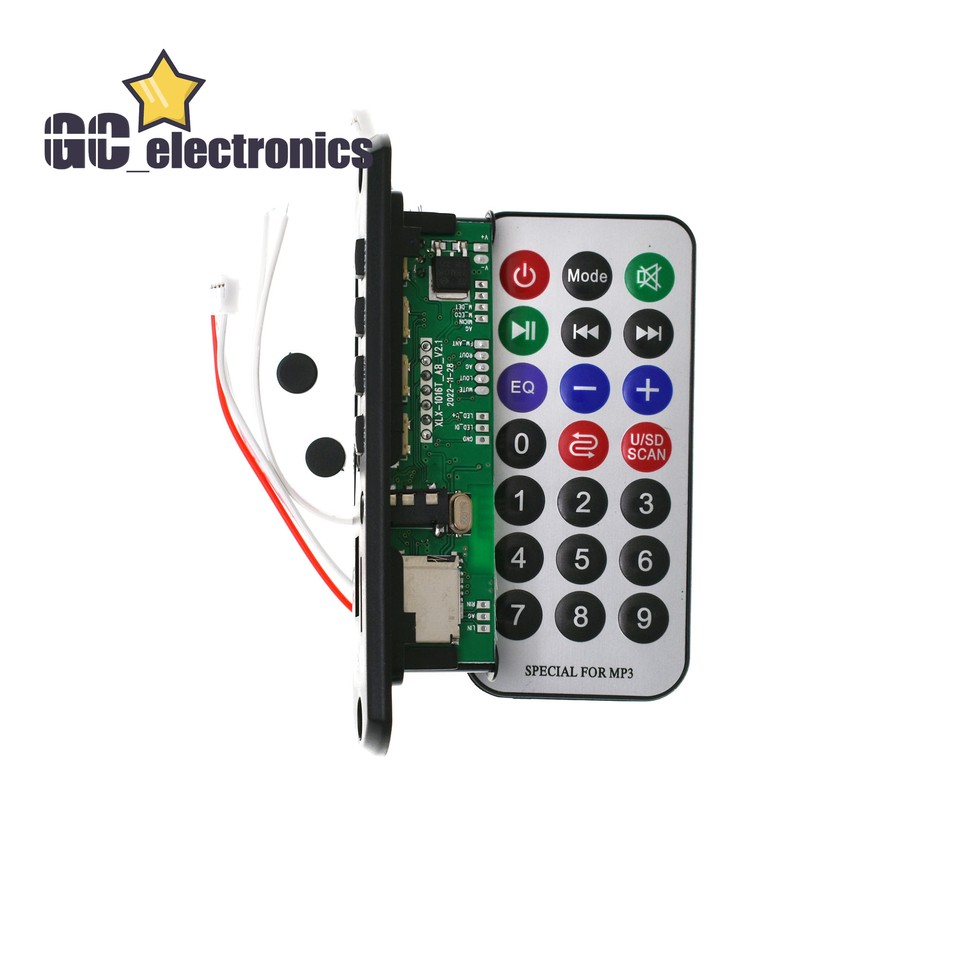 Wireless Bluetooth 12V MP3 WMA Decoder Board Audio Module USB TF Radio ...