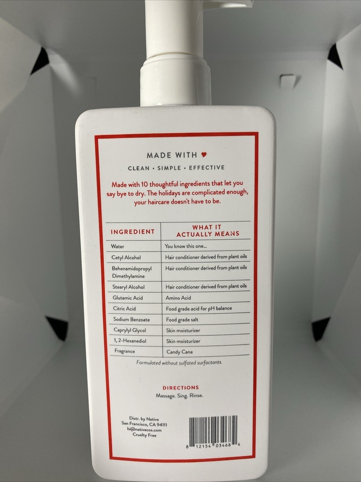 Native Conditioner Candy Cane Holiday Moisturizing Hair 16.5 Oz | eBay