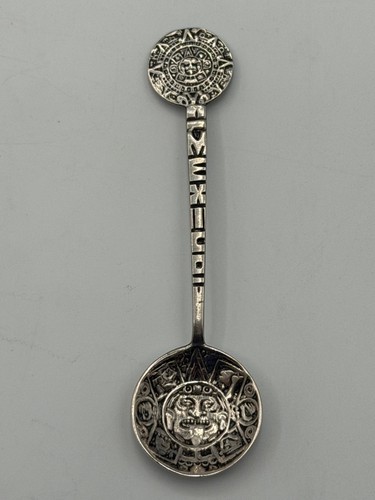 Vintage Mexico Souvenir Collectible Silver .825 Spoon Aztec Mayan ...