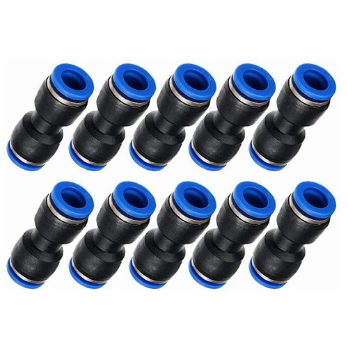 10X 3/8" push fitting quick splice UNION straight connector air ...