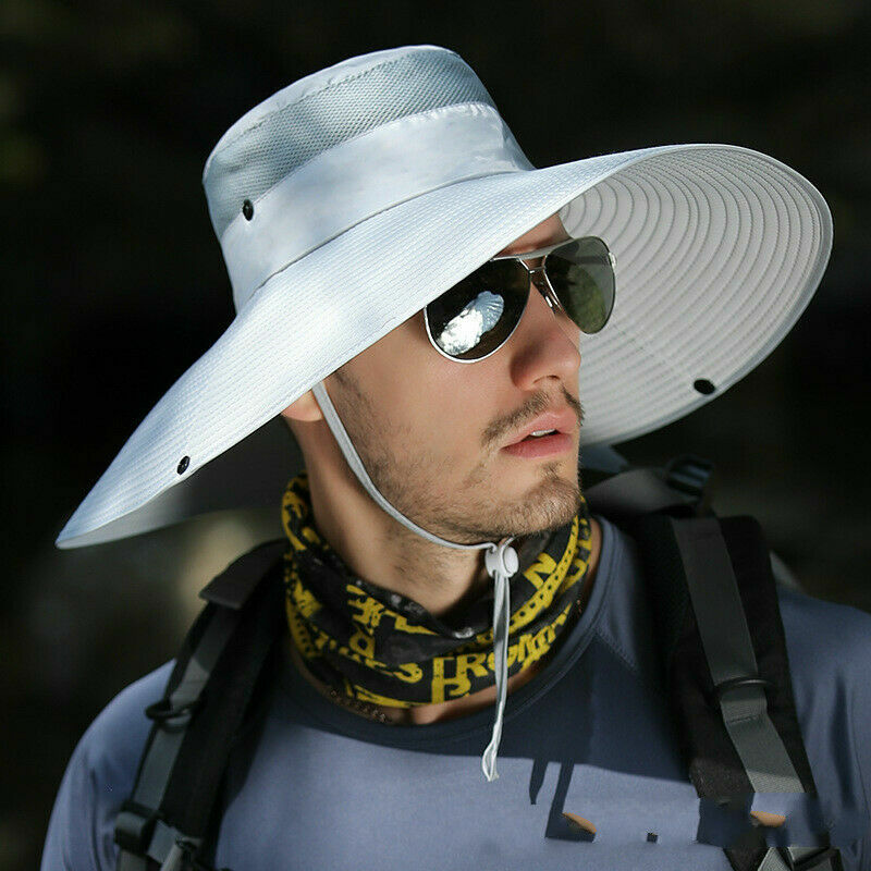 Brim Boonie Hat UPF 50+ Mesh Bucket Outdoor Caps Tactical Camo 15CM ...