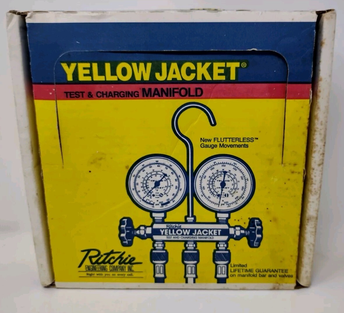 YELLOW JACKET 42004 Series 41 Manifold with 3-1/8 inch Gauge ...