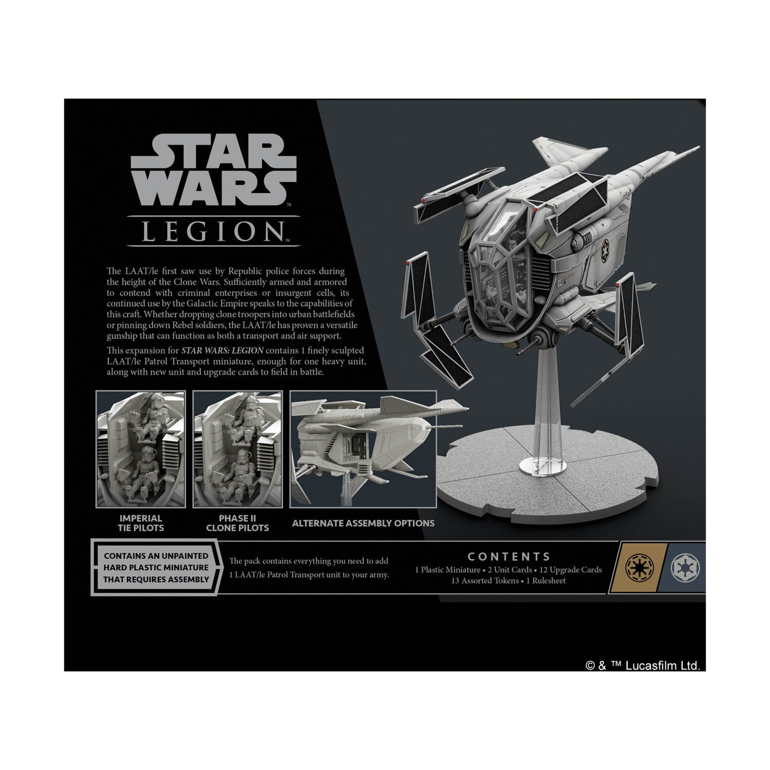 Atomic Mass Games Star Wars Legion LAAT/Ie Patrol Transport Unit ...