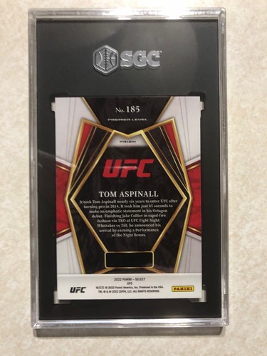 2022 Panini Select UFC - Premier Level Tom Aspinall #185 Disco Prizm ...