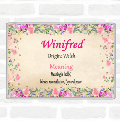 Winifred Name Meaning Jumbo Fridge Magnet Floral | eBay UK