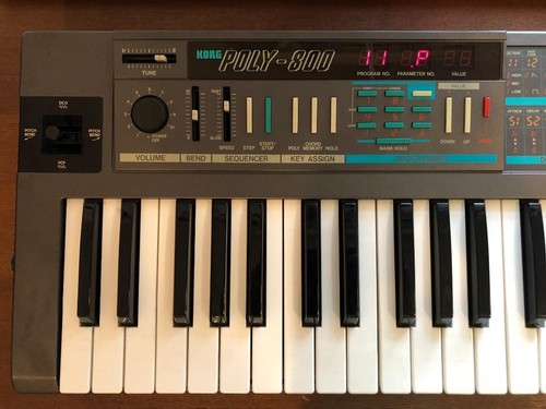 KORG POLY-800 Analog Synthesizer Modified Backup Battery Tested Works ...