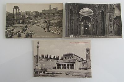 3 x ROMA Rom Rome Italien Cartolina Italiana Postkarten Lot gebraucht ...