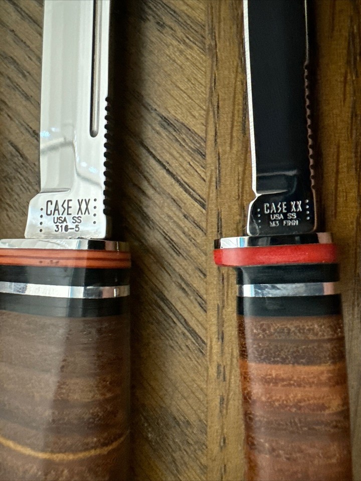 Case XX TWIN FINN SS Sheath Knife Set 2 KNIVES! 2023 Issue HARD TO ...