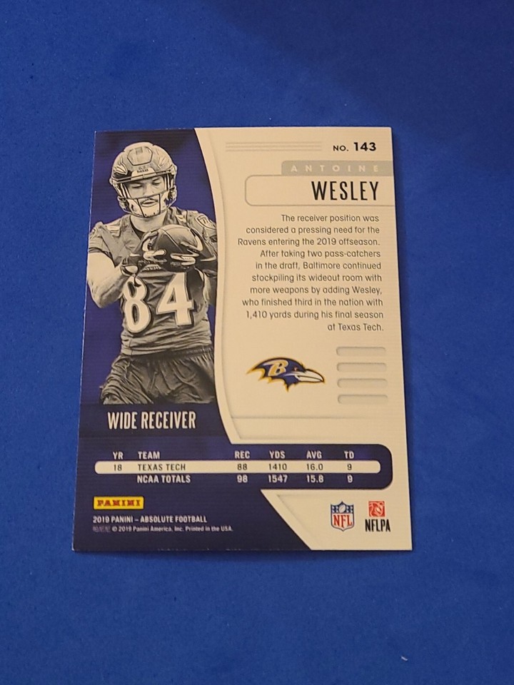 2019 Antoine Wesley ROOKIE Panini Absolute #143 | eBay