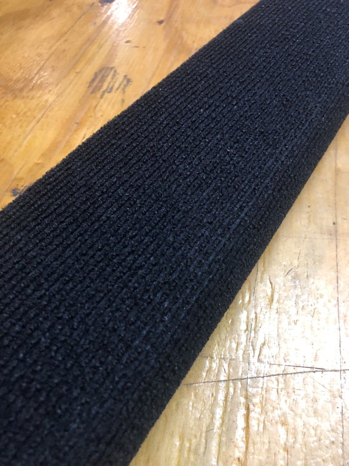 BLACK Ribbed Bunk Carpet / Marine Boat Trailer Runners / Outdoor - 18 ...