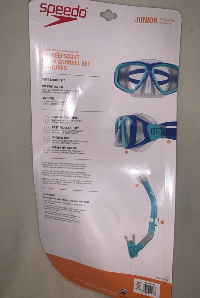 Speedo Dive Junior Reef Scout Mask + Snorkel | eBay