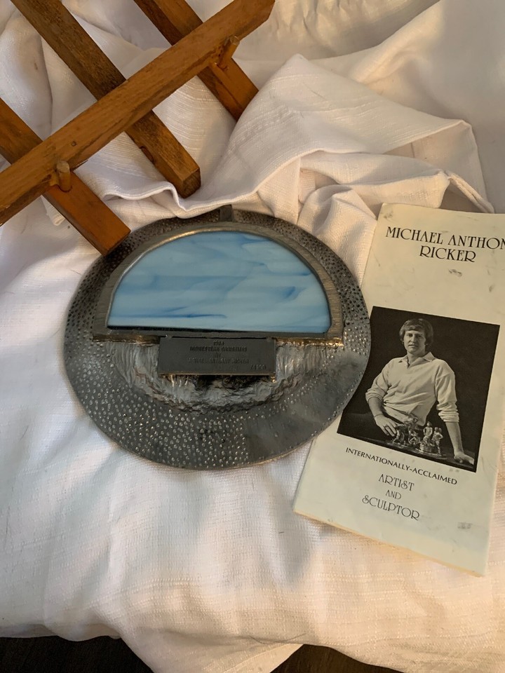 Vntg 1983 Midwestern Christmas Pewter Plate By Michael Ricker 3750/4300 ...