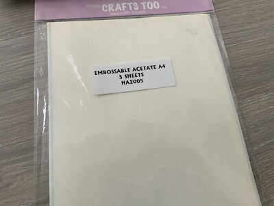 Embossable Acetate A4 -5 Sheets | eBay UK