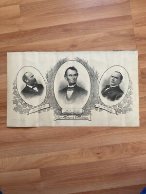 ANTIQUE LARGE ENGRAVING 1911 OUR MARTYRED PRESIDENTS BY I. W. WAGNER 24 ...