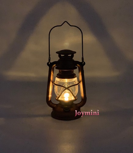 1/12 Dollhouse Miniature Table Lantern LED Light Lamp Battery Use ...