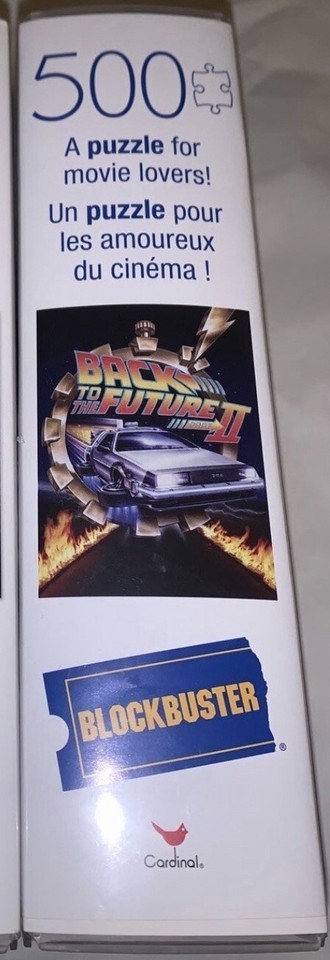 NEW IN BOX BACK TO THE FUTURE II 500 PIECE PUZZLE,BLOCKBUSTER VHS ...