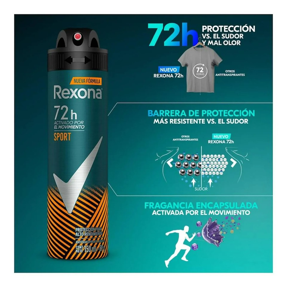 3 x Rexona Men Power Deodorant Antiperspirant Spray 150ml | eBay