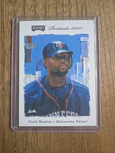 Torii Hunter Blank Back ERROR Rare 🔥 2003 Playoff Portraits Twins 2.1A ...