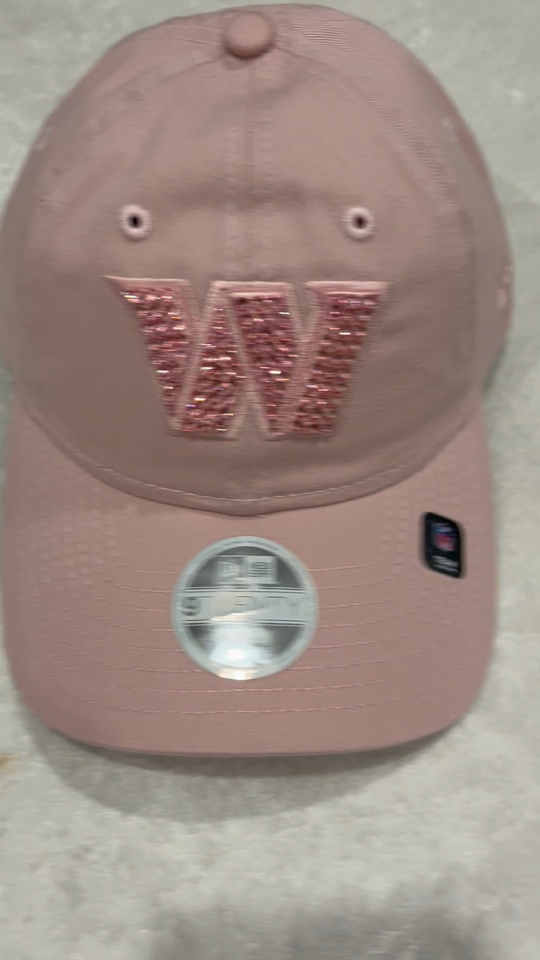 WASHINGTON COMMANDERS Pink Bling Hat: Hand-Jeweled SWAROVSKI Crystals ...